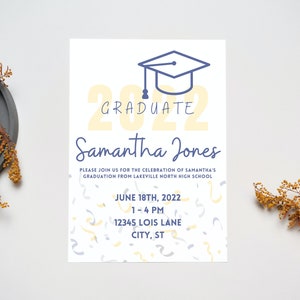 Custom Digital Graduation Invitation Printable Graduation - Etsy