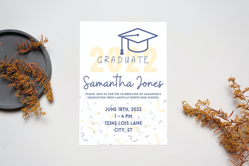 Custom Digital Graduation Invitation Printable Graduation - Etsy