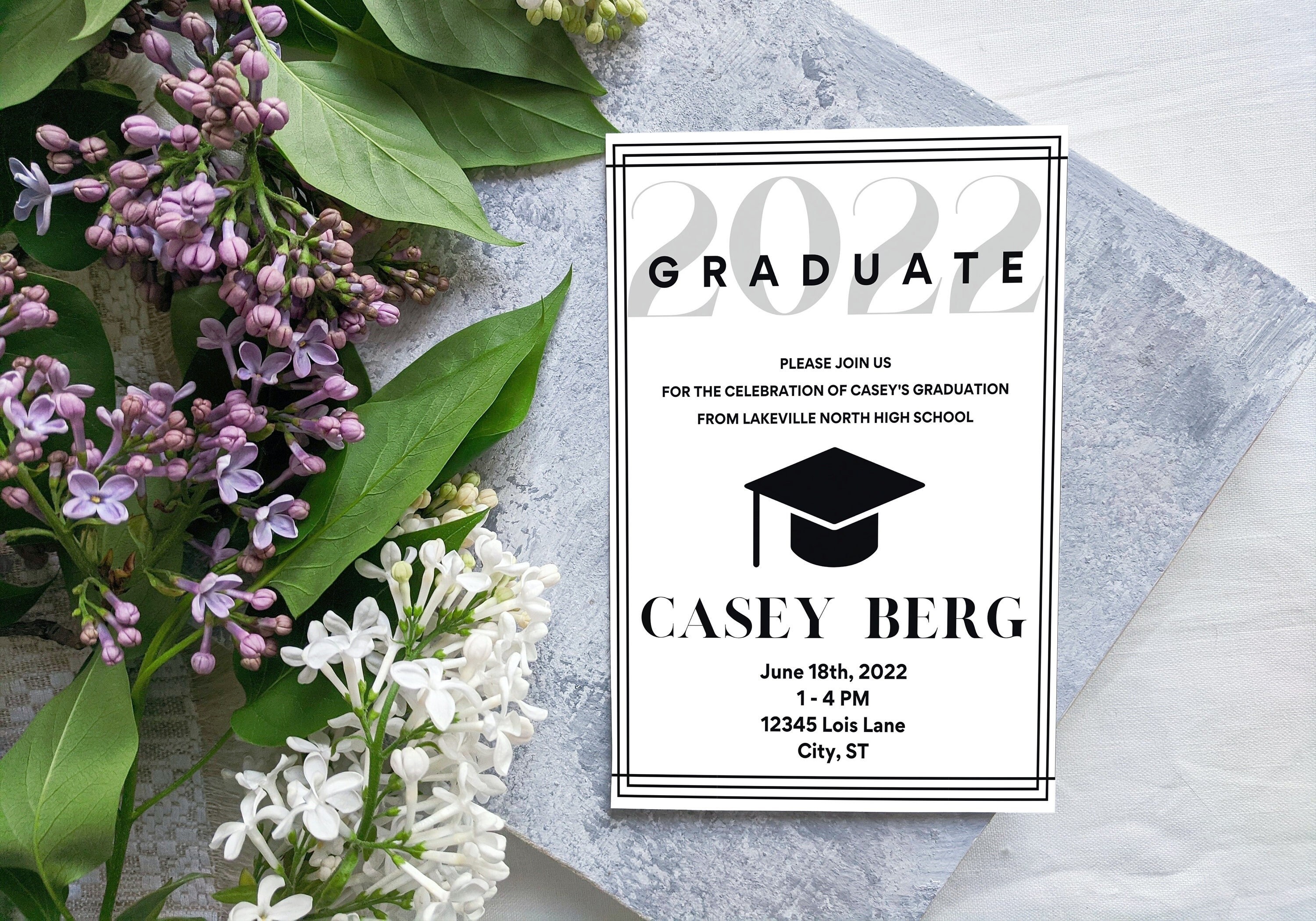 Custom Graduation Party Invitation, Personalized Graduation Invite ...