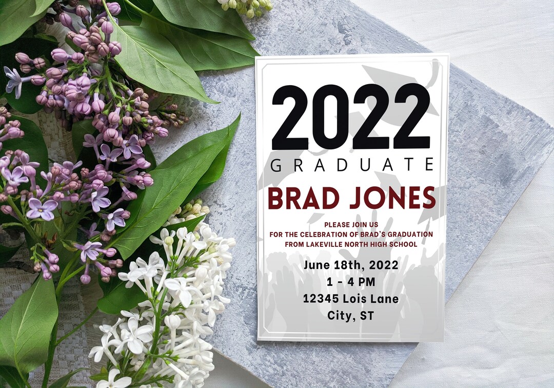 Custom Graduation Party Invitation, Personalized Graduation Invite ...