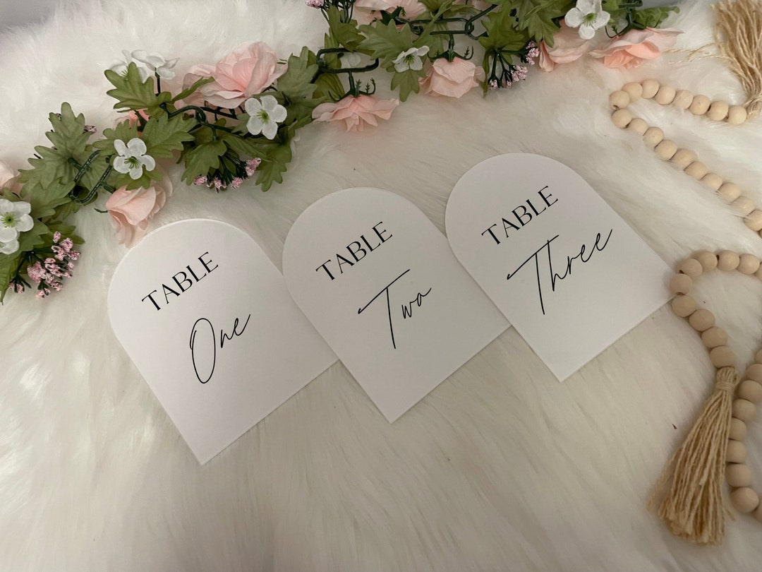 Arch Table Numbers, Wedding Table Numbers, Acrylic Table Numbers ...