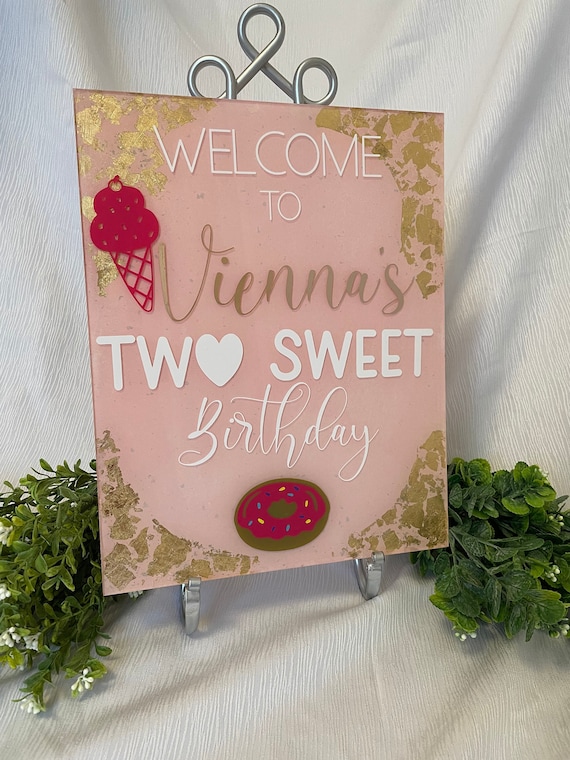 Welcome Birthday Signs Acrylic Birthday Sign Table Sign - Etsy