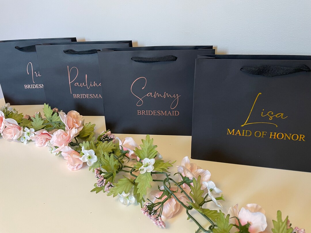 Personalized Gift Bags Gift Bags for Bridal Party Bridesmaid - Etsy