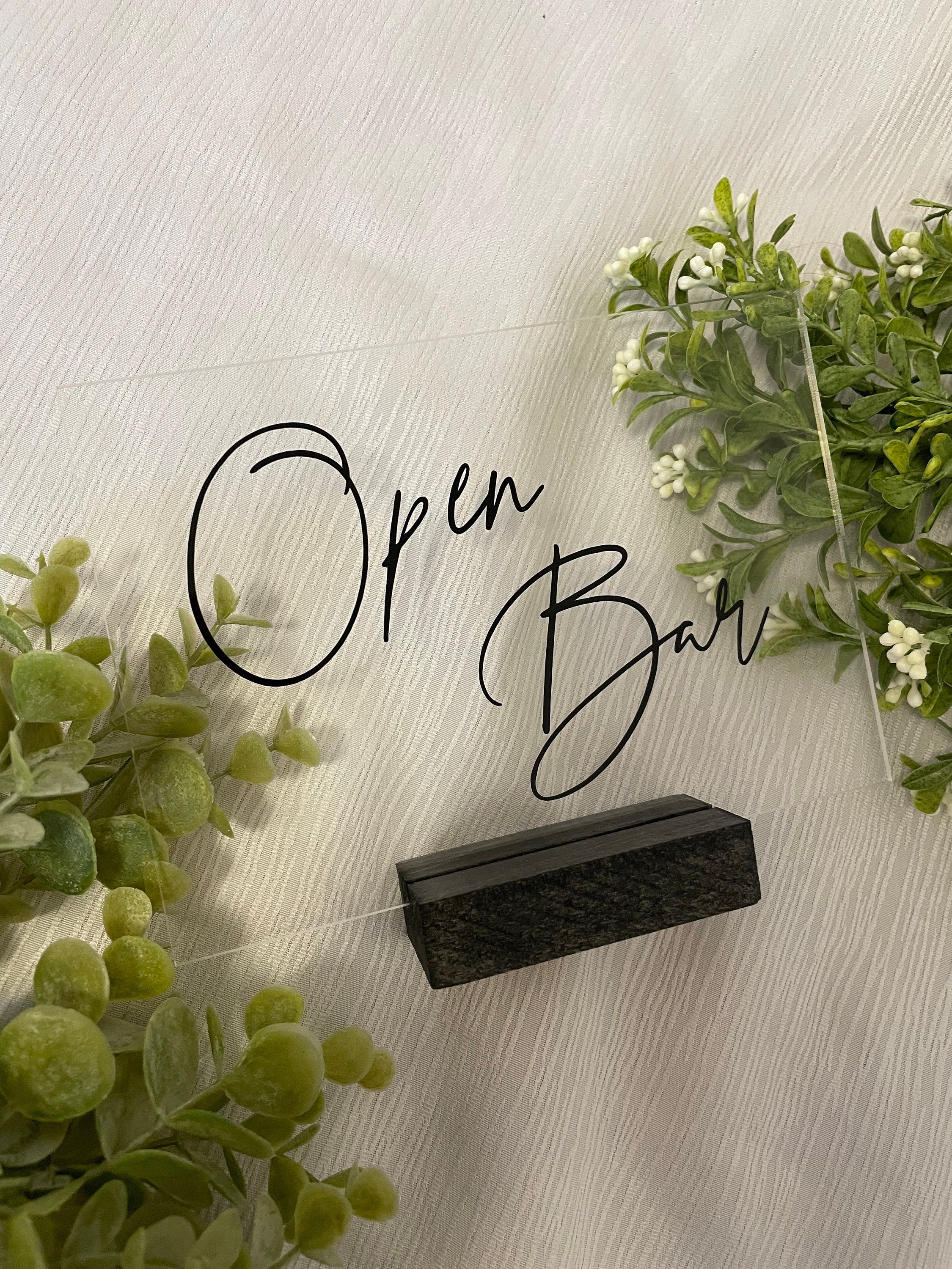 Acrylic Open Bar Sign Open Bar Sign Wedding Wedding Signs - Etsy