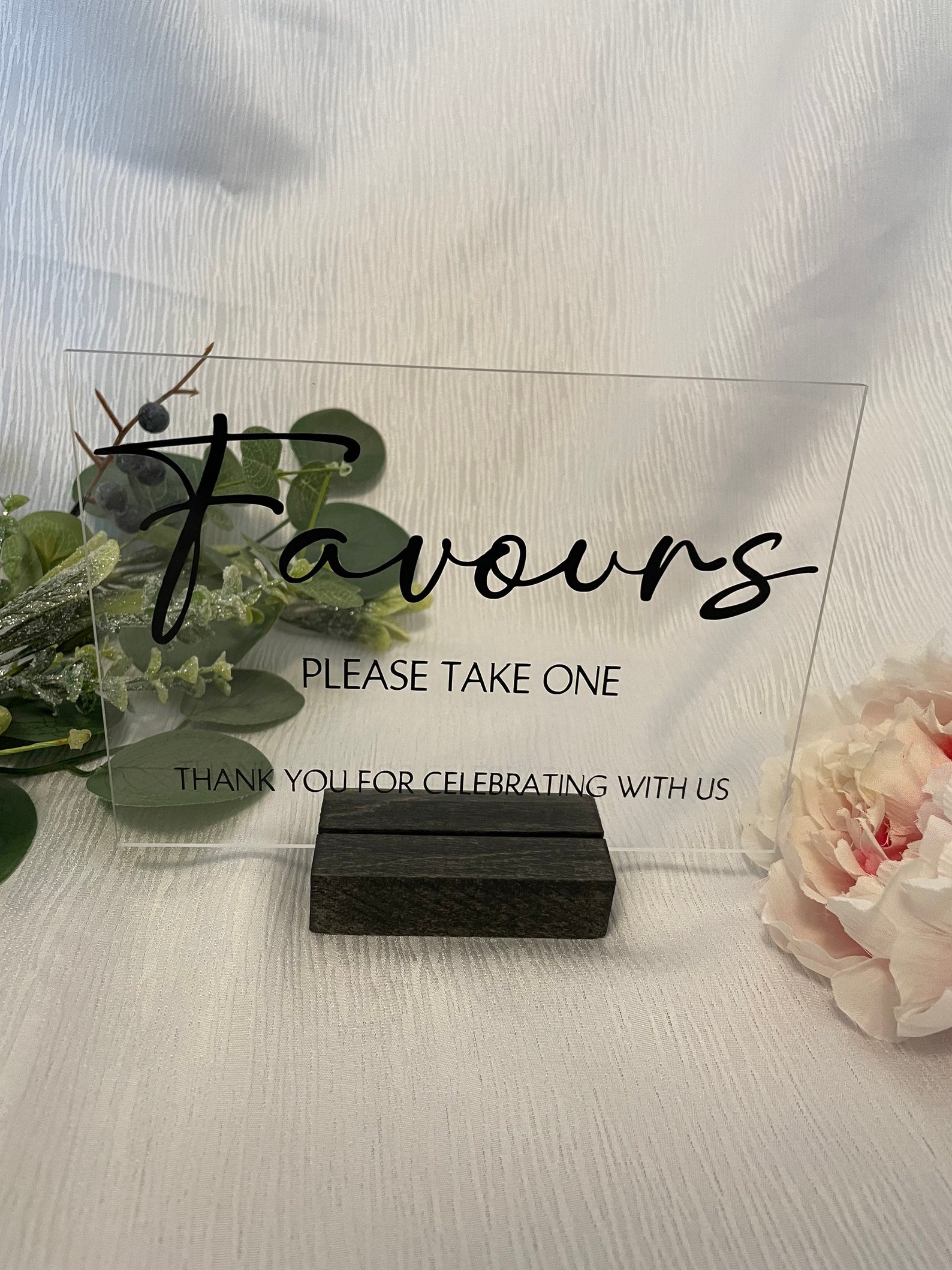 Acrylic Favours Sign Wedding Signs Please Take One Thank - Etsy