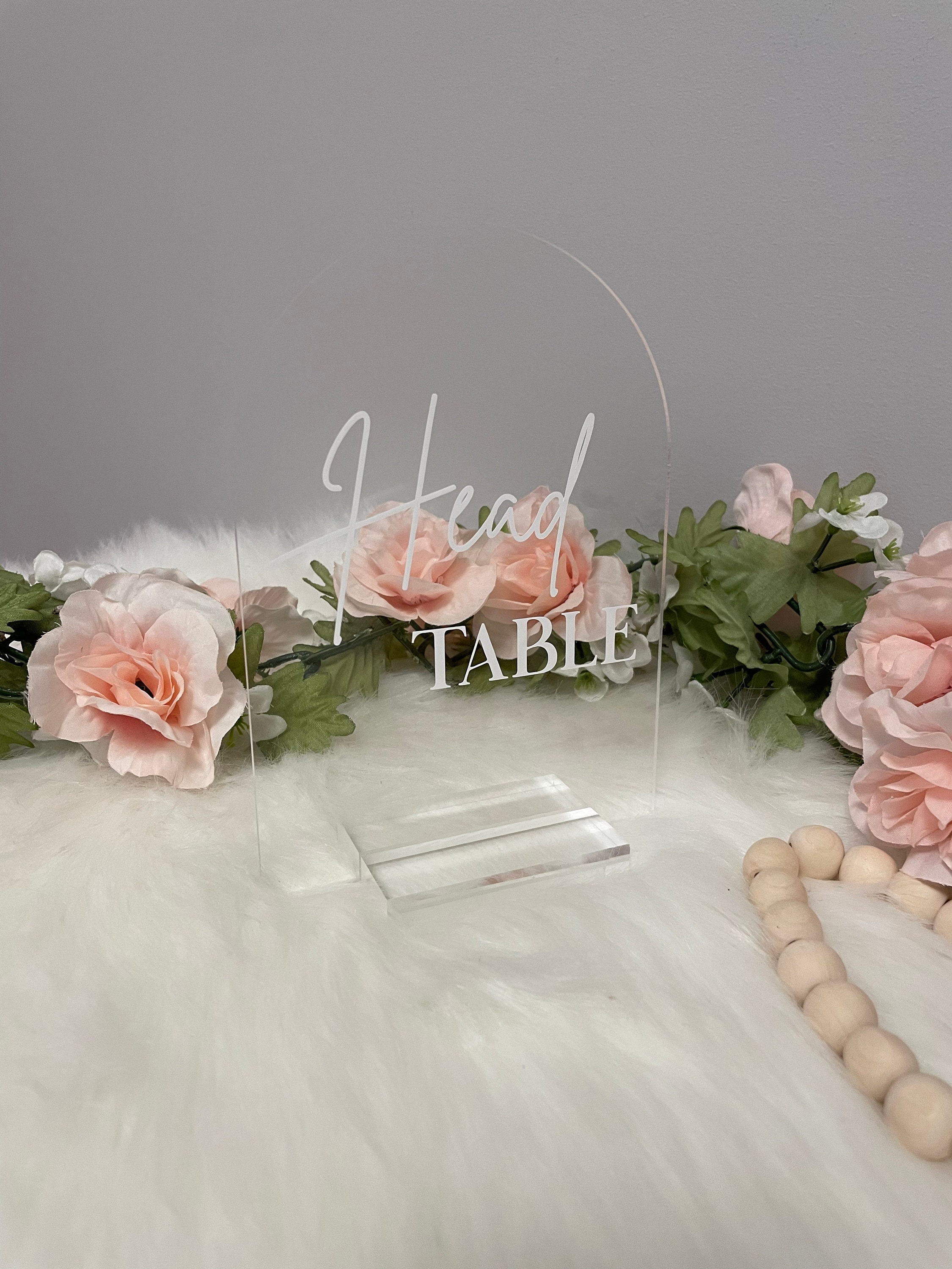 Acrylic Head Table Sign Wedding Head Table Decor Mr and Mrs - Etsy