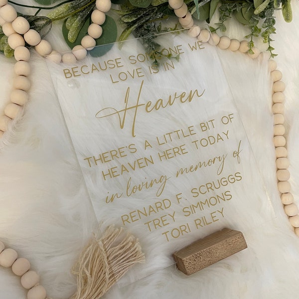 In Memoriam Sign - Etsy