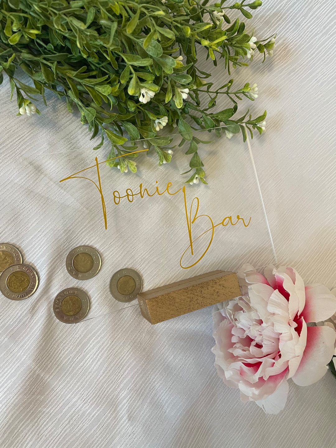 Toonie Bar Sign Acrylic Toonie Bar Wedding Sign Open Bar - Etsy