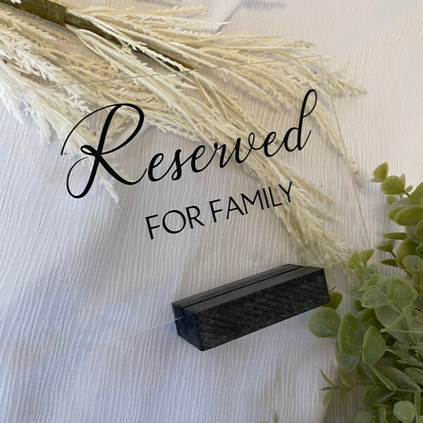 Acrylic Reserved Table Signs - Etsy