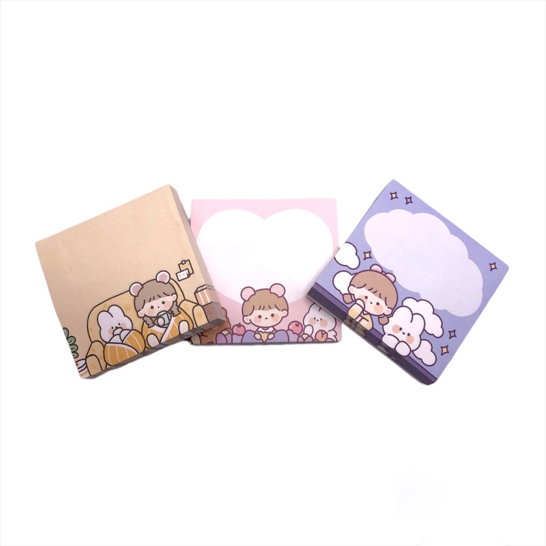 Kawaii Mini Note Pad/sticky Notes - Etsy
