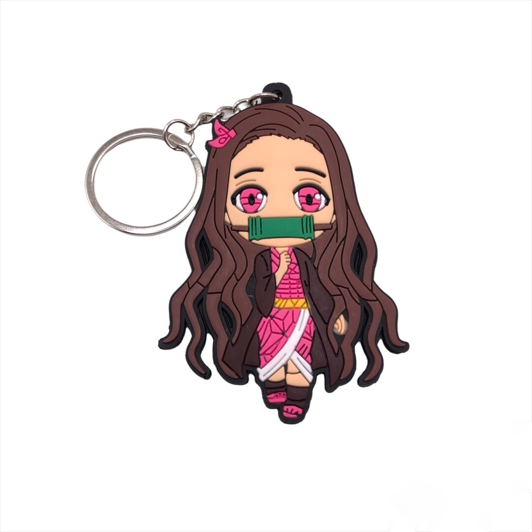 Japanese Anime Double-sided Rubber Keychain - Etsy