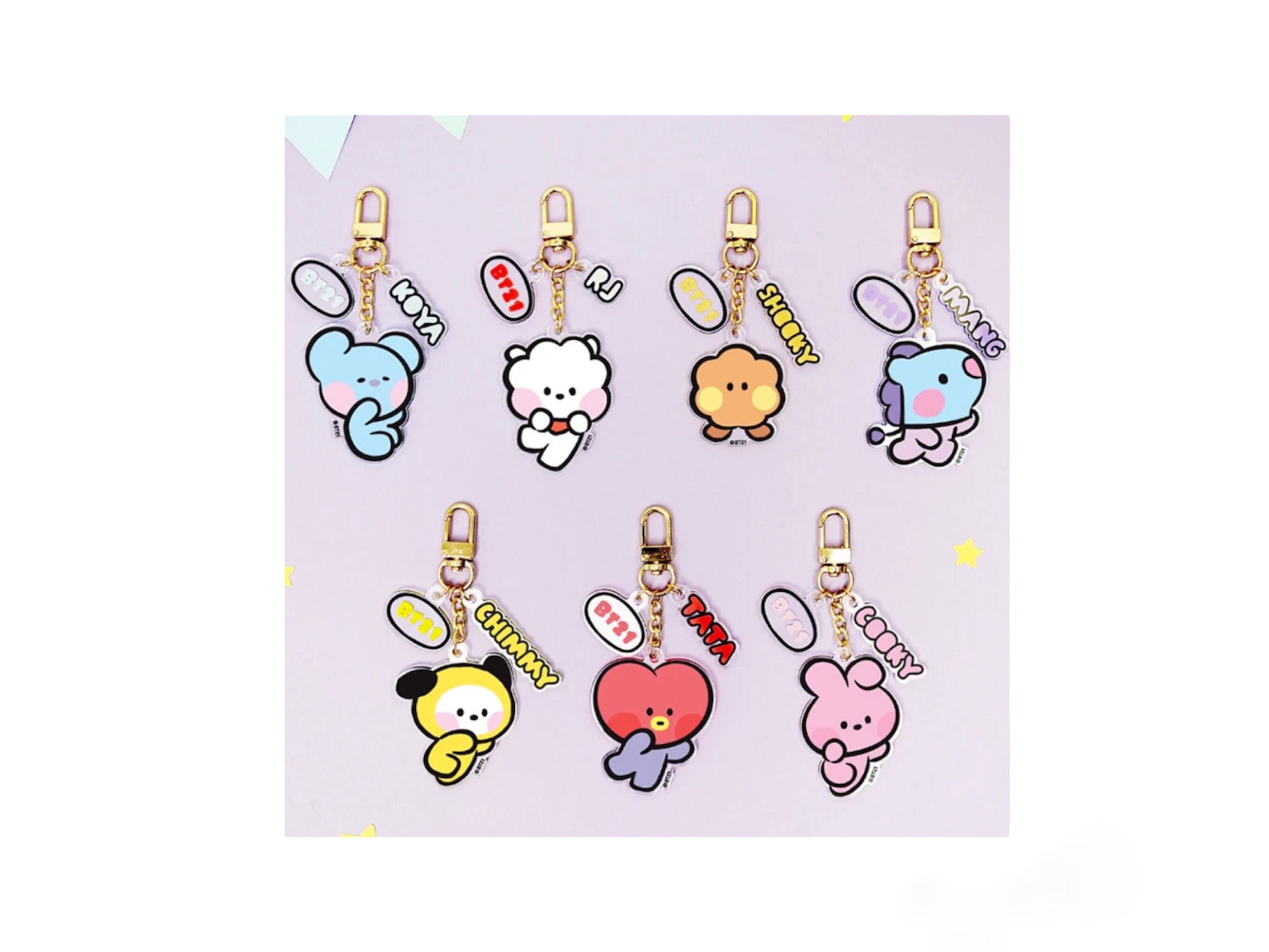 BTS Characters Acrylic/resin Keychain - Etsy