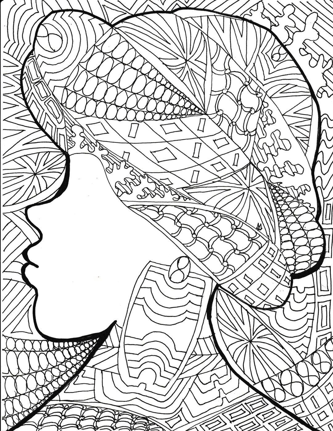Divas in Color,printable,afro American Woman,adult Coloring Sheets ...