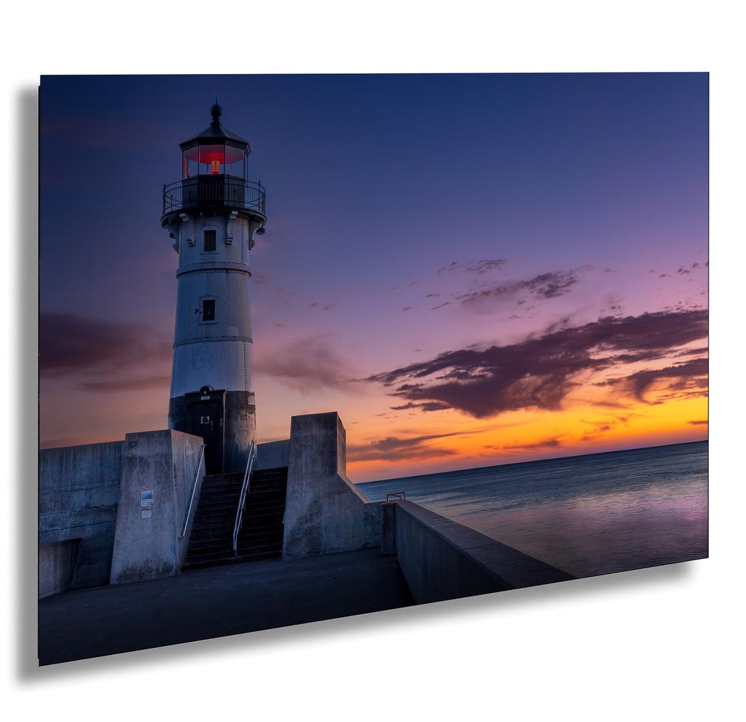 Duluth North Pier Lighthouse Sunrise Print: Lake Superior, Minnesota - Etsy