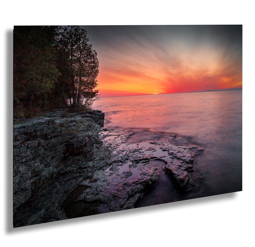 Door County Sunrise Print: Cave Point Park, Wisconsin - Etsy
