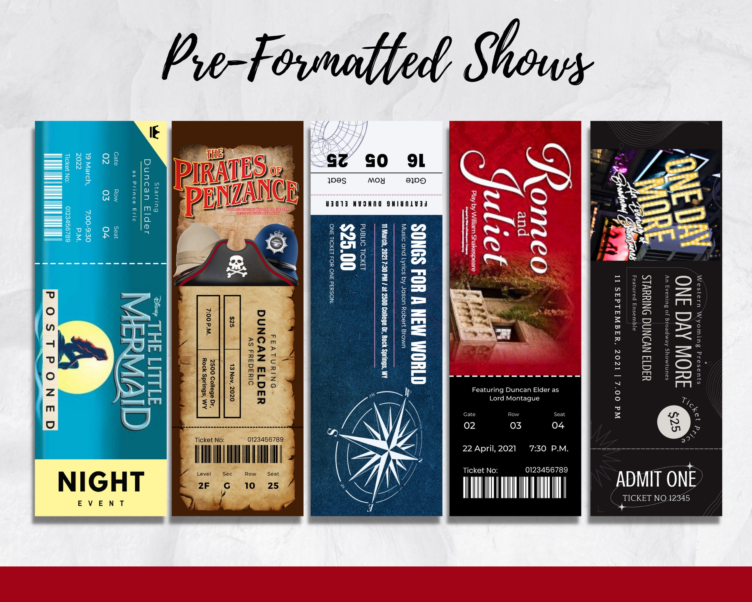 Personalized Tickets Decorative Keepsakes - Etsy