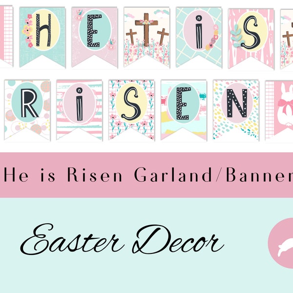 He is Risen Banner - Etsy