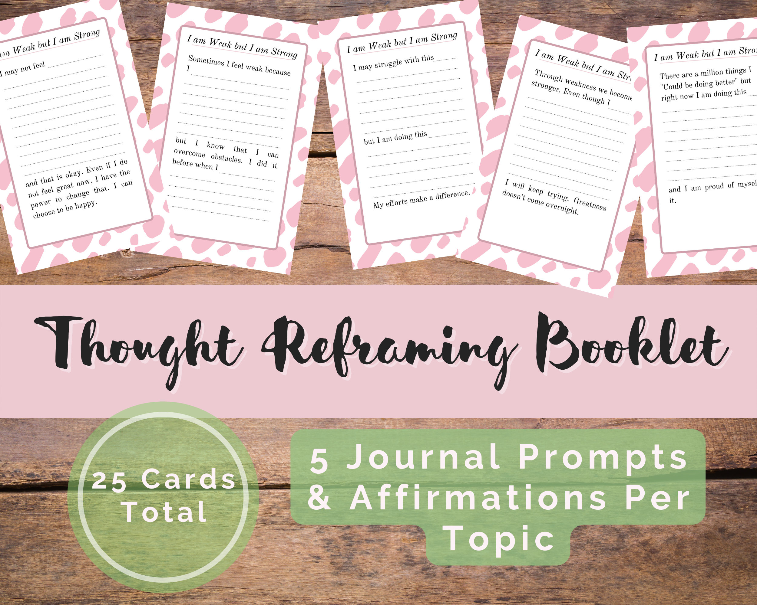 Reframing Your Thoughts Booklet - Mindfulness Journal - Reframe Your ...