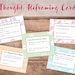 Thought Reframing Cards - Mindfulness - Reframe Your Body Image, Past ...