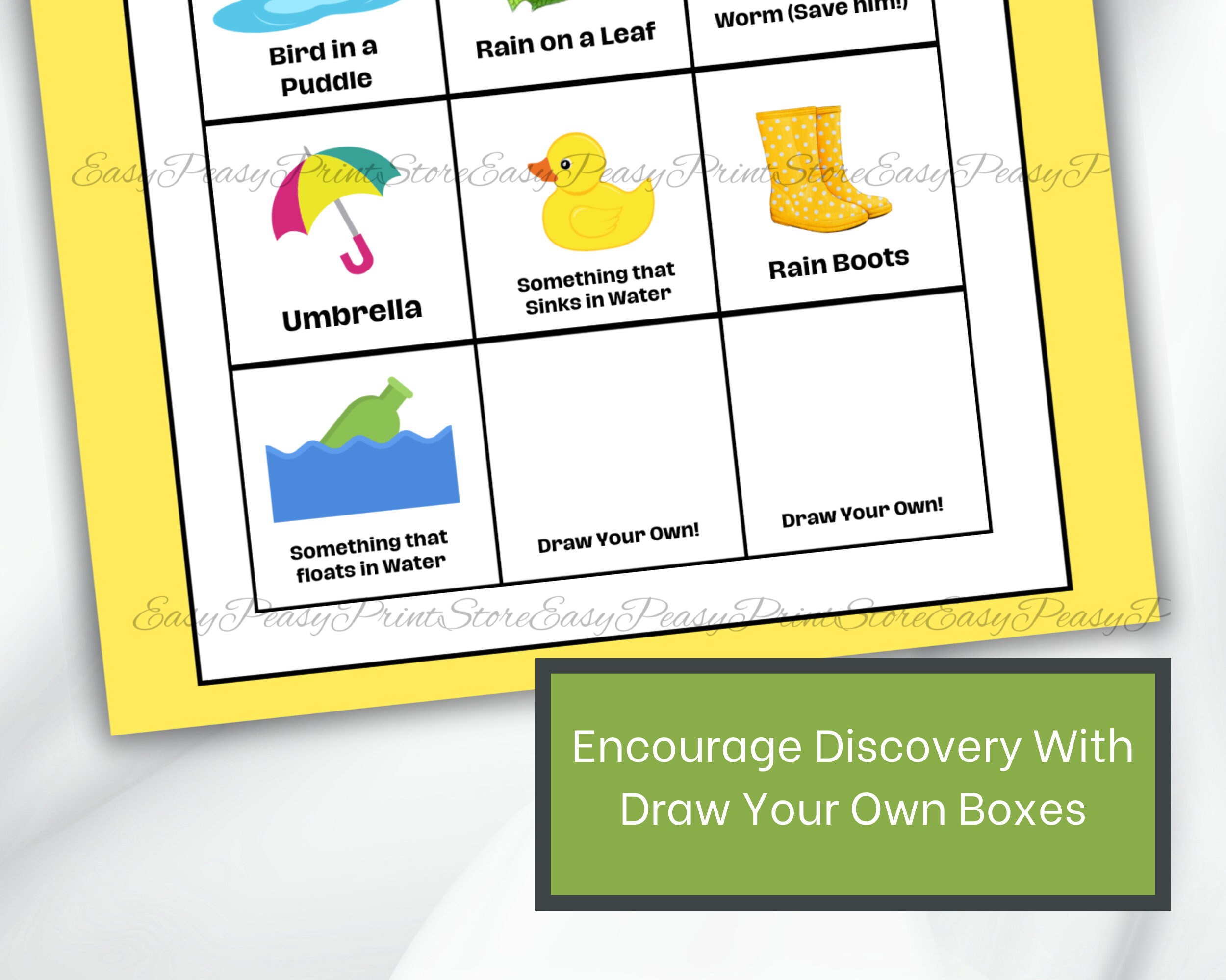 Rainy Day Scavenger Hunt Printable: Fun Outdoor Adventure for Kids! - Etsy