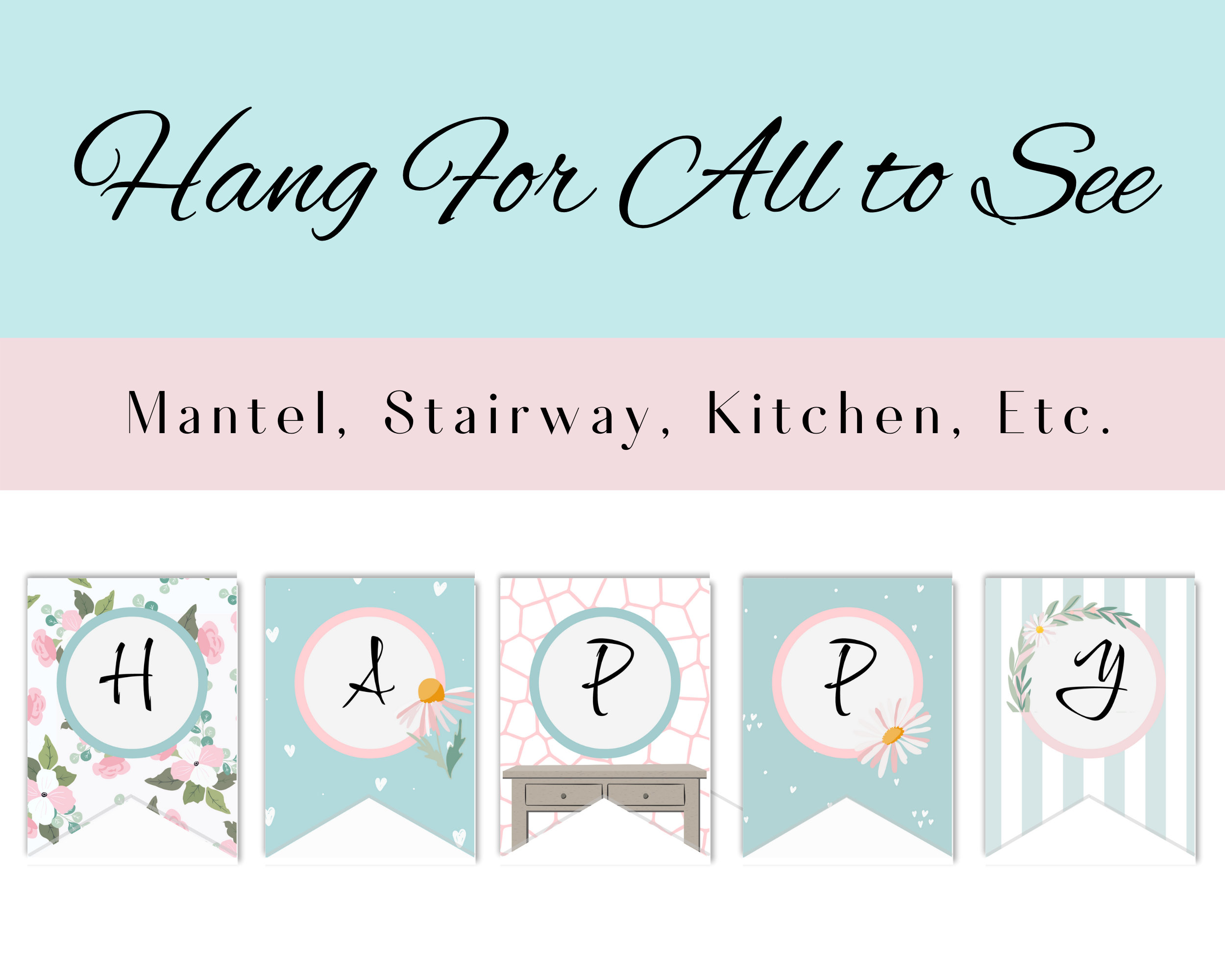 Happy Mother’s Day Printable Banner - Printable Bunting - Women’s Day ...