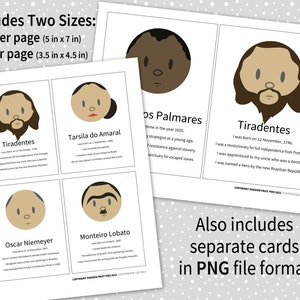 12 Important Brazilians in History Flashcard Printable | Editable ...