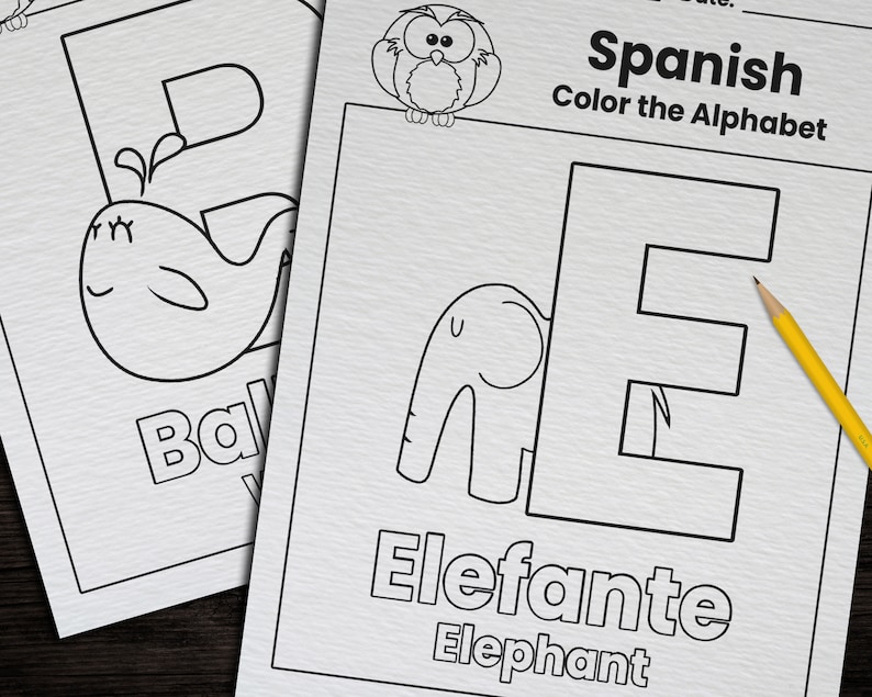 26 Hojas de trabajo para colorear del alfabeto español para niños ...