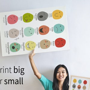 Portuguese & English Emotions Poster Printable | Preschool Brazilian ...
