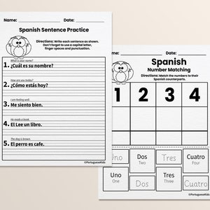 Learning Spanish Bundle | 900+ Spanish Worksheets for Kids | Printable ...
