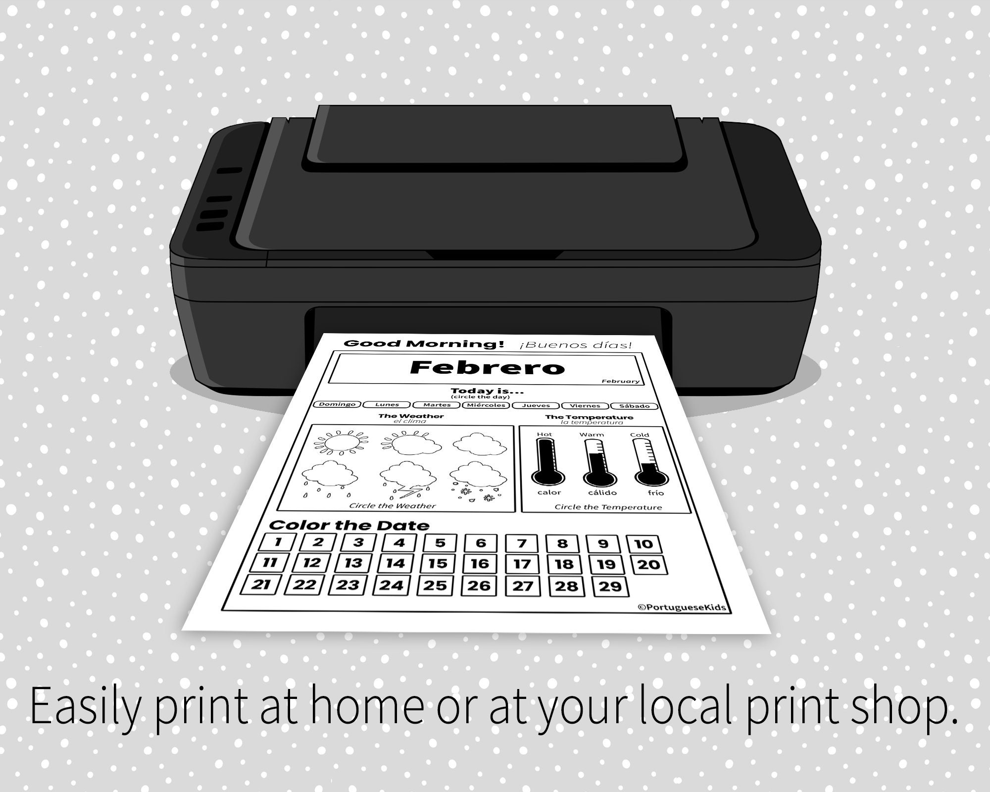 12 Spanish Calendar Worksheets for Kids | Printable Spanish Circle Time ...