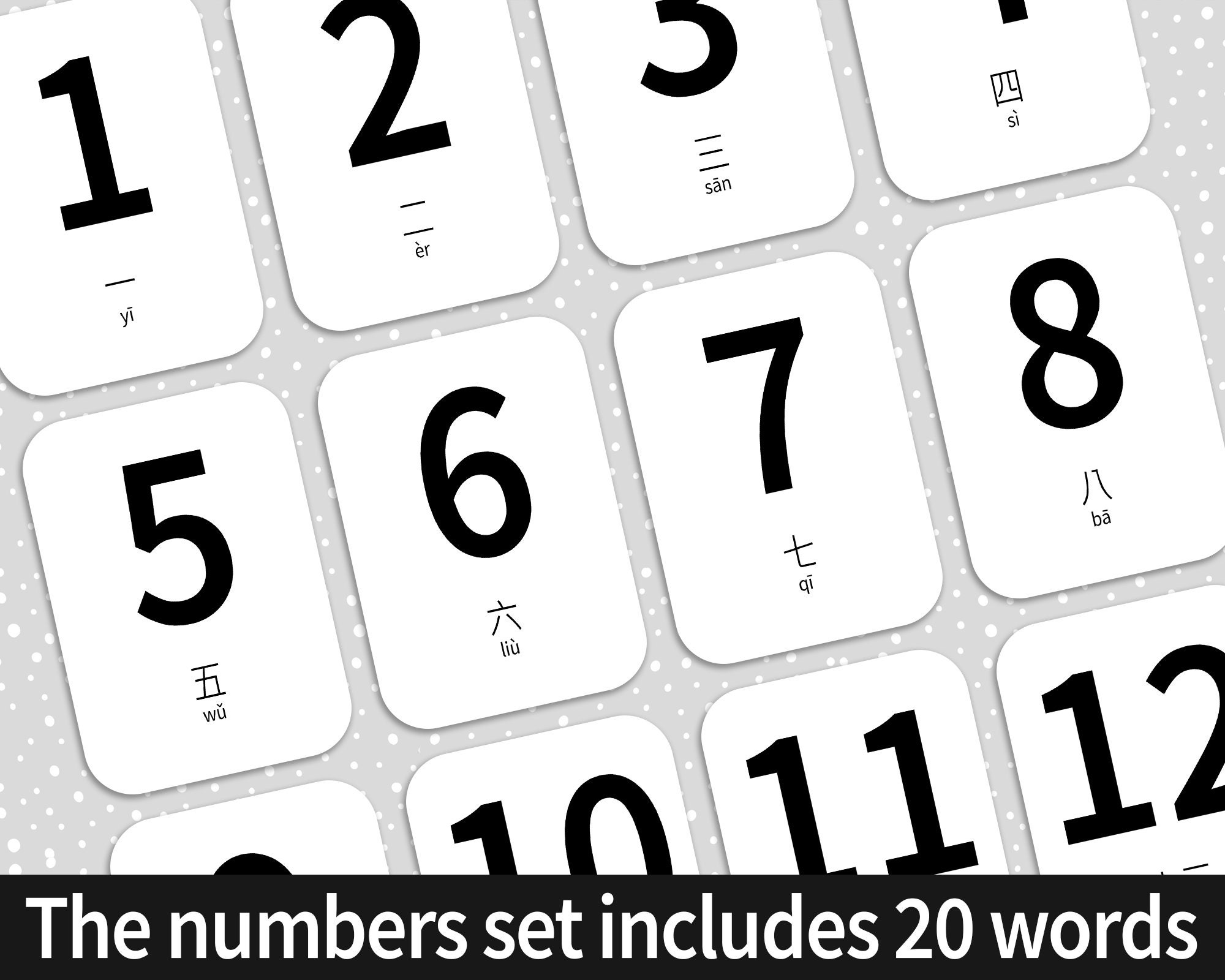 71 Mandarin Chinese Basics Bundle Flashcards | Numbers Days Months ...
