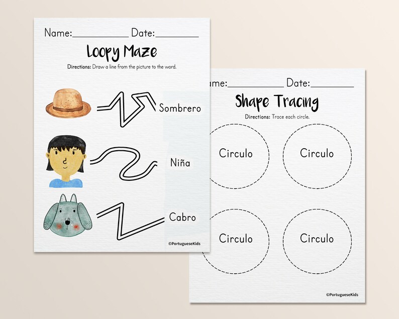 Spanish Prek K Bundle 100 Pages Spanish Preschool & - Etsy
