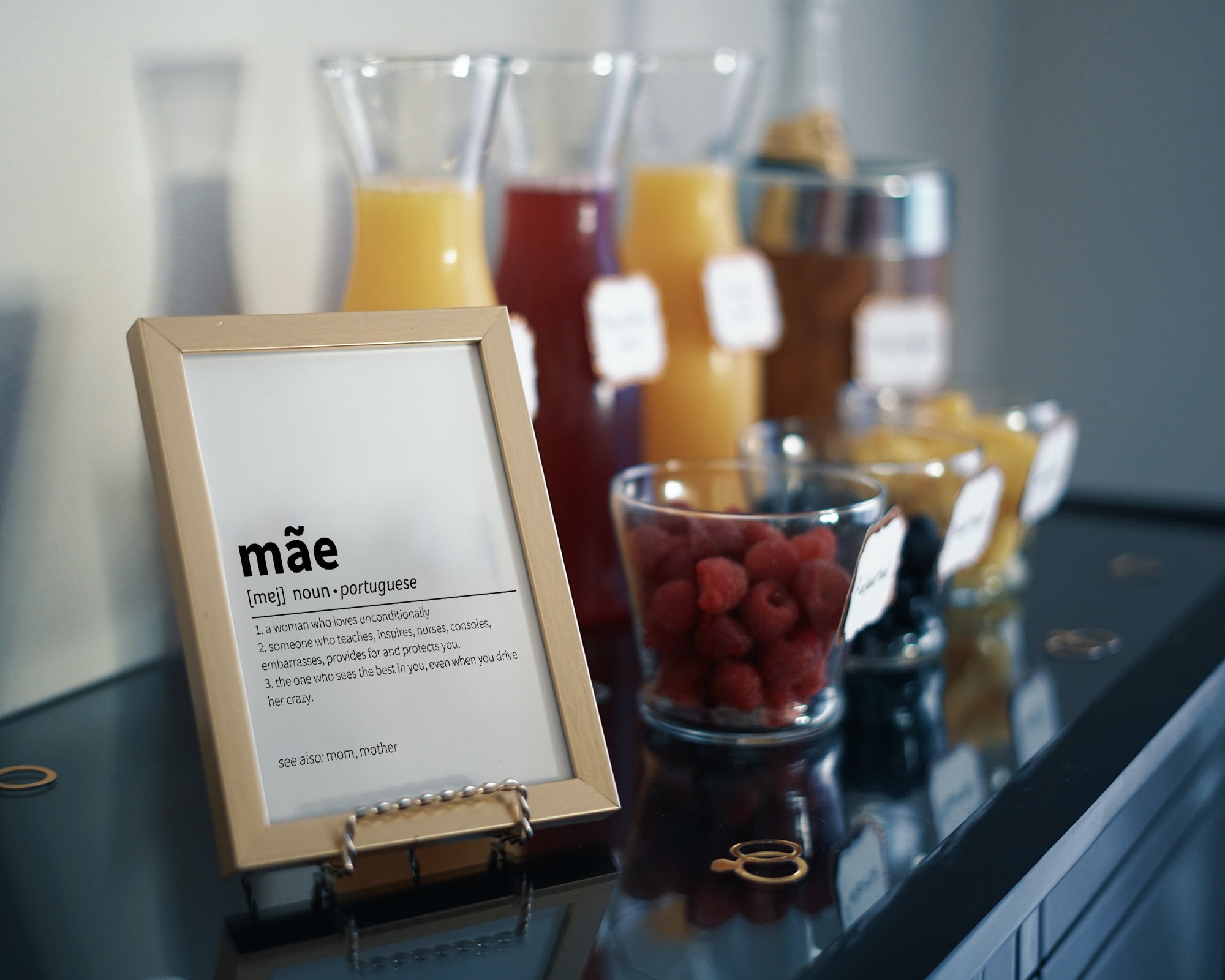 Mãe Definition Print | Gifts for Mom | Gifts for Her | Brazil Portugal ...