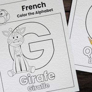 26 French Alphabet Coloring Worksheets for Kids | Printable French ABC ...