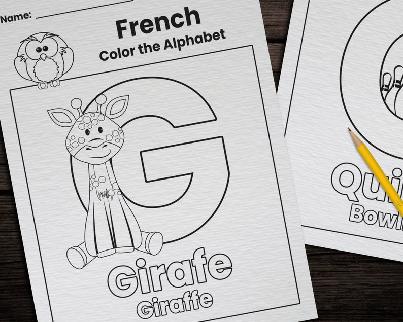 26 French Alphabet Coloring Worksheets for Kids Printable French ABC ...