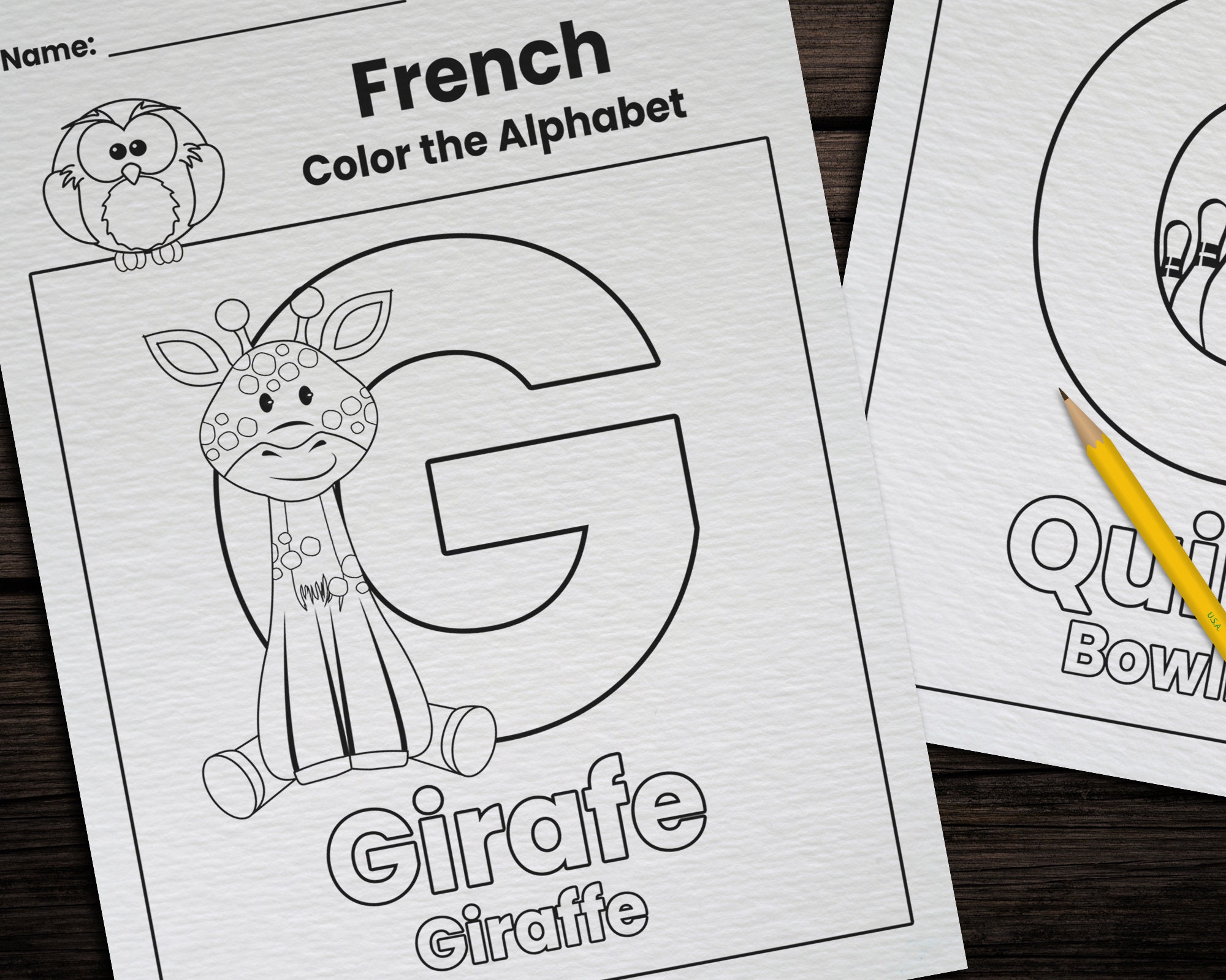 26 French Alphabet Coloring Worksheets for Kids Printable French ABC ...