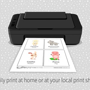 24 Portuguese & English Animals Flashcards Printable | Brazil Child ...