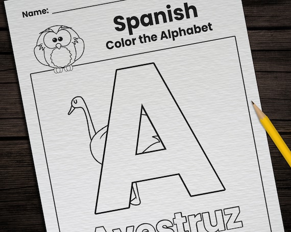 Spanish Alphabet Worksheets For Kids