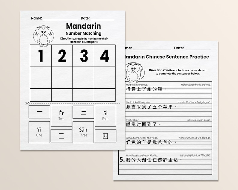 Learning Mandarin Bundle | 700+ Chinese Worksheets for Kids | Printable ...