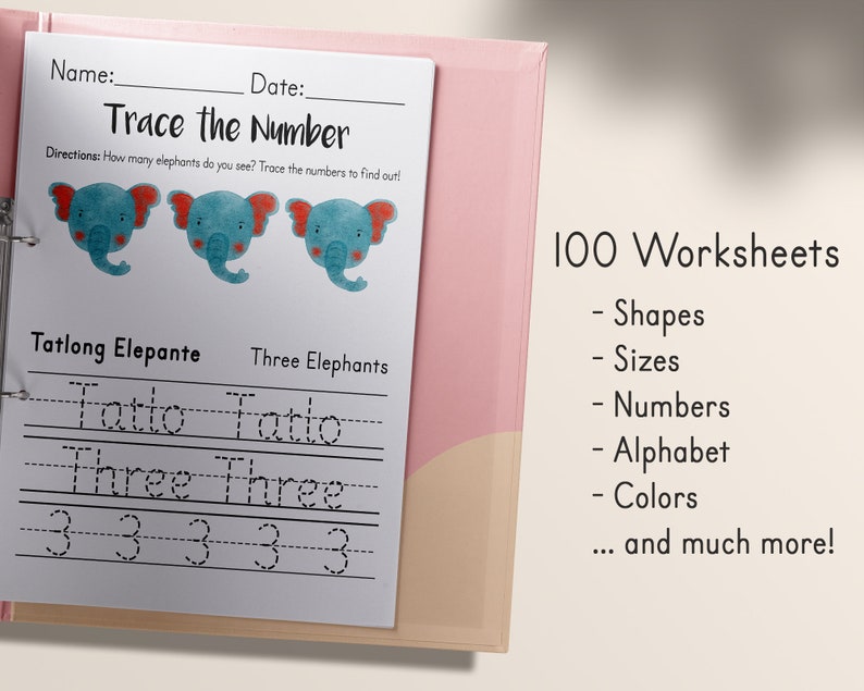 Filipino Prek + K Bundle, 100 Pages | Tagalog Preschool & Kindergarten ...
