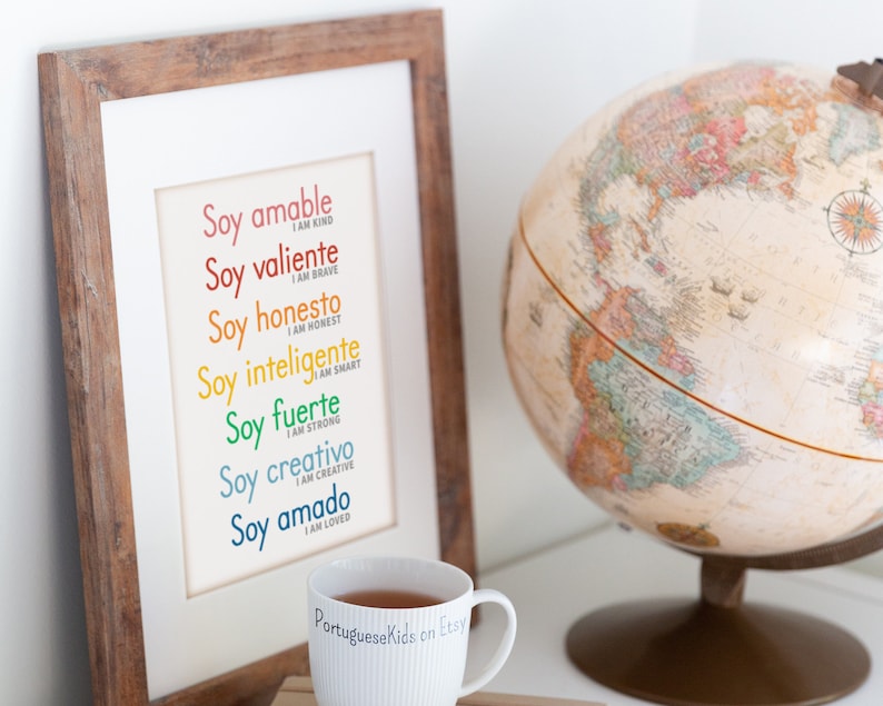 Spanish & English Affirmations Poster Printable Preschool - Etsy