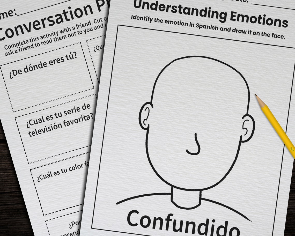 Spanish Intermediate Worksheet Bundle | 100 Spanish Vocabulary ...