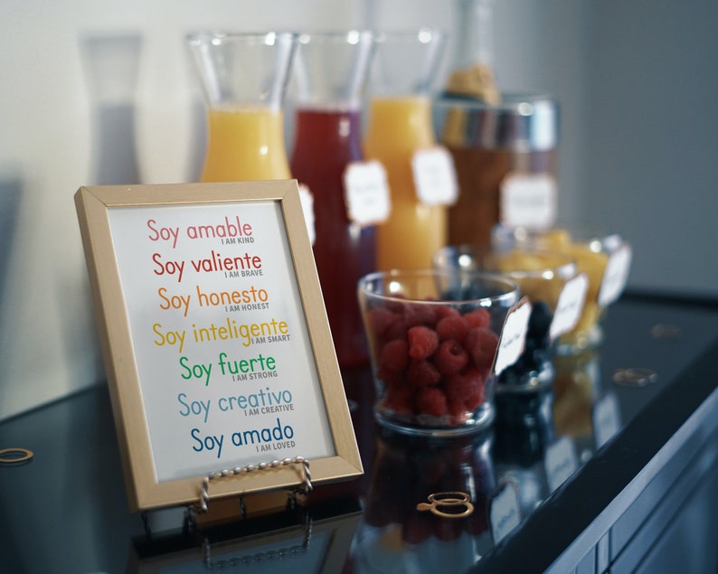 Spanish & English Affirmations Poster Printable Preschool - Etsy