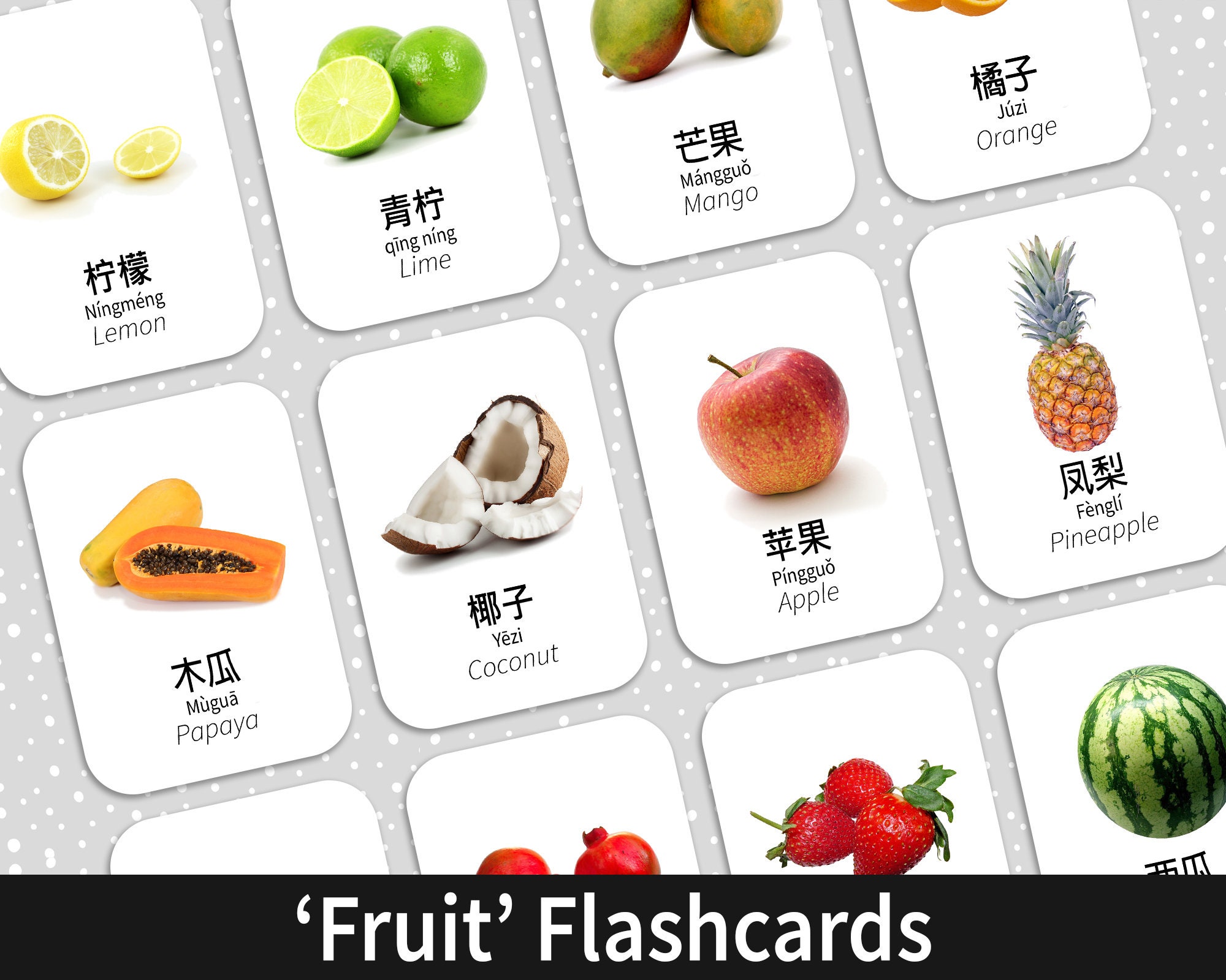 Learning Mandarin Bundle 300 Chinese Flashcards For Kids Printable