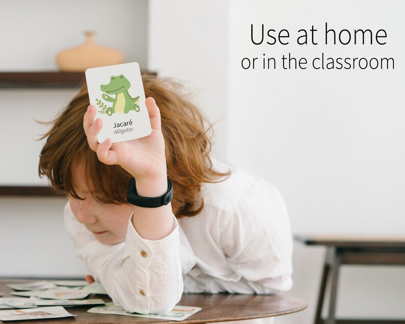 24 Portuguese & English Animals Flashcards Printable Brazil - Etsy