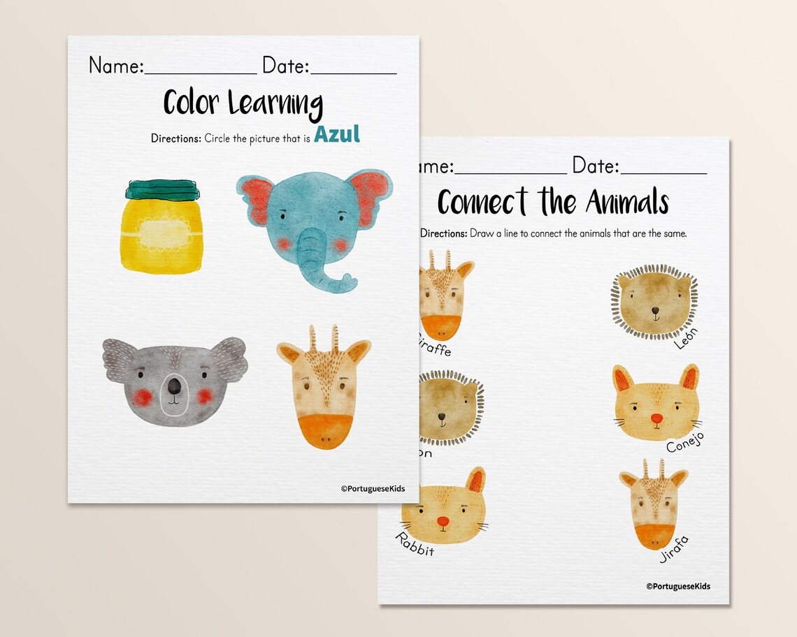 Spanish Prek K Bundle 100 Pages Spanish Preschool & - Etsy