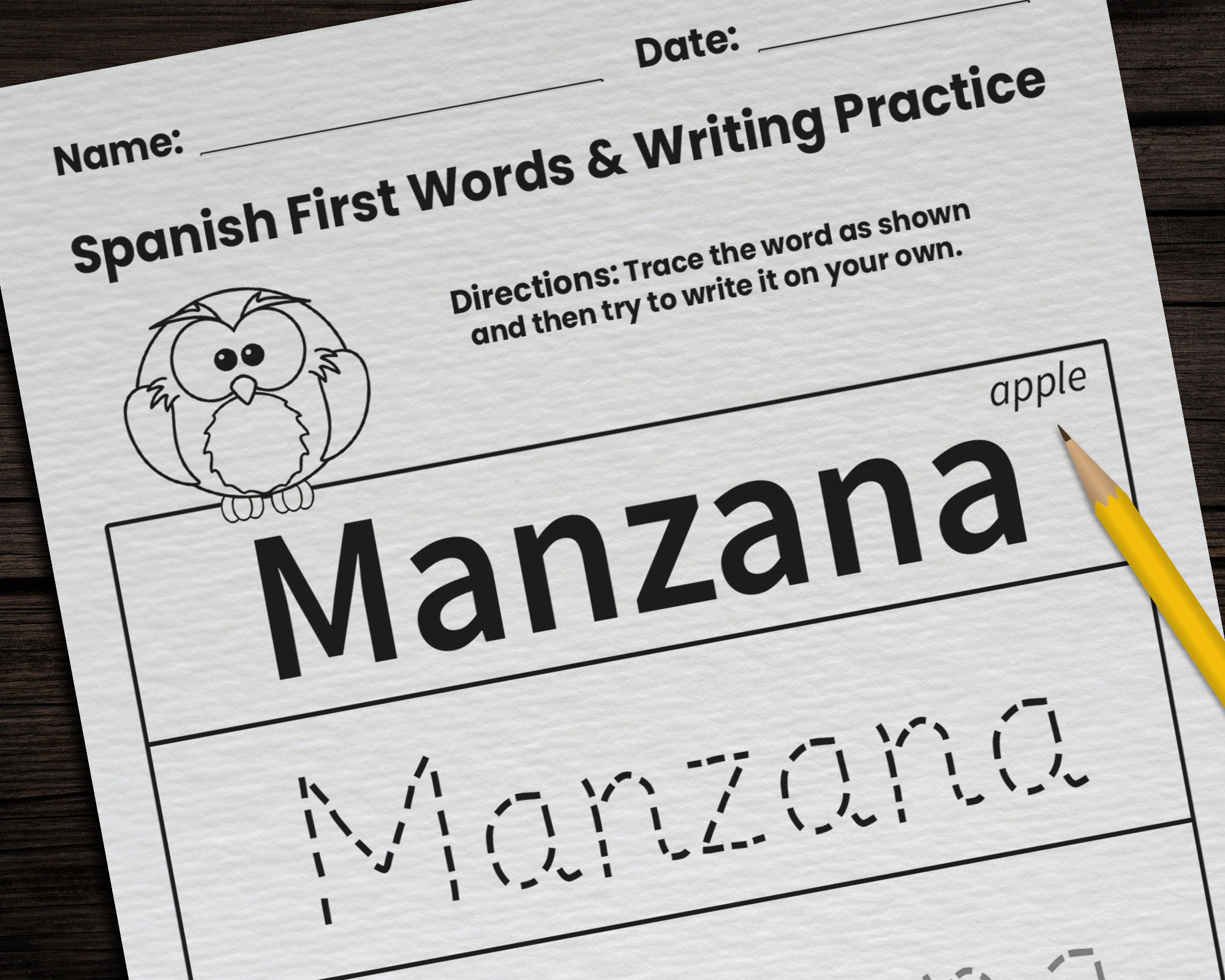 47 Spanish Writing Practice Worksheet for Kids Printable - Etsy