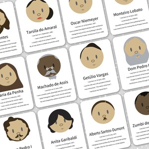 12 Important Brazilians in History Flashcard Printable | Editable ...