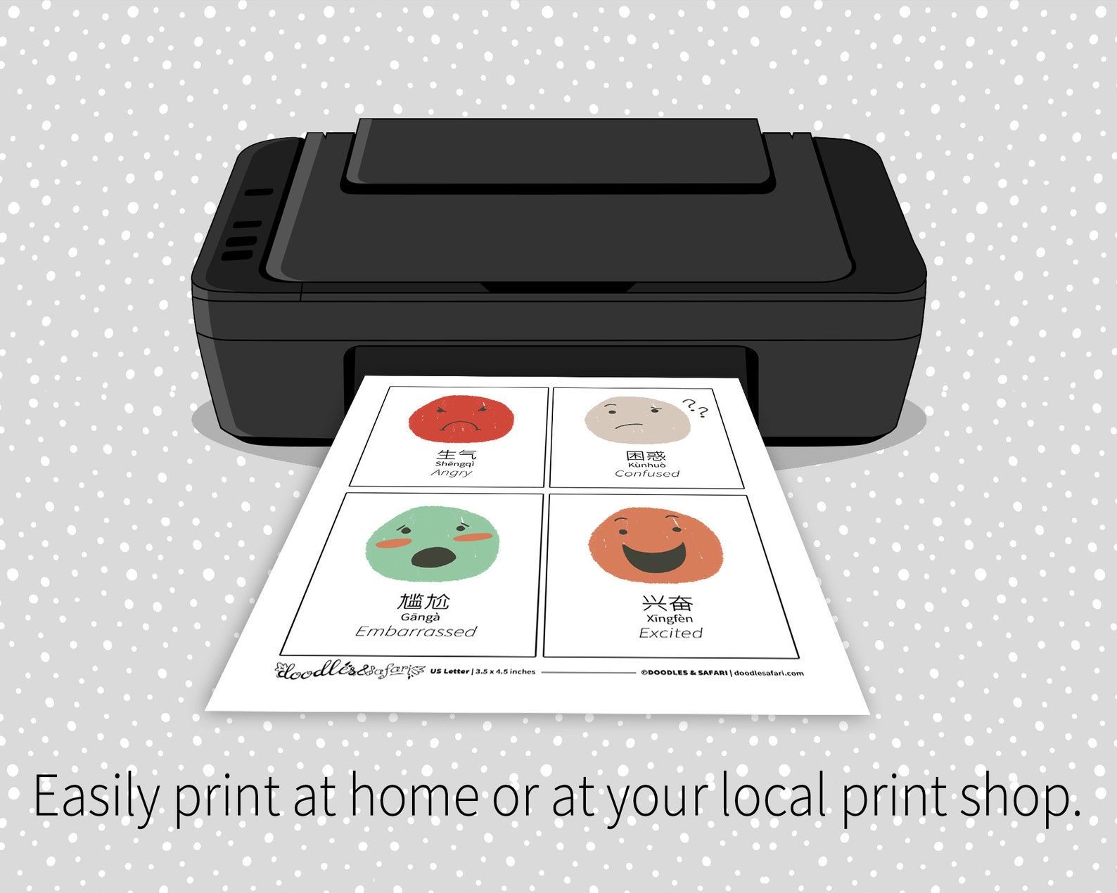 Emotions in Mandarin Chinese & English: Bilingual Flashcards for Kids ...