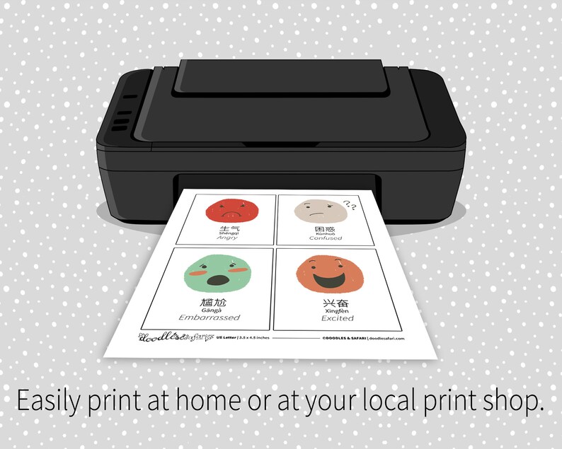 Emotions in Mandarin Chinese & English: Bilingual Flashcards for Kids ...